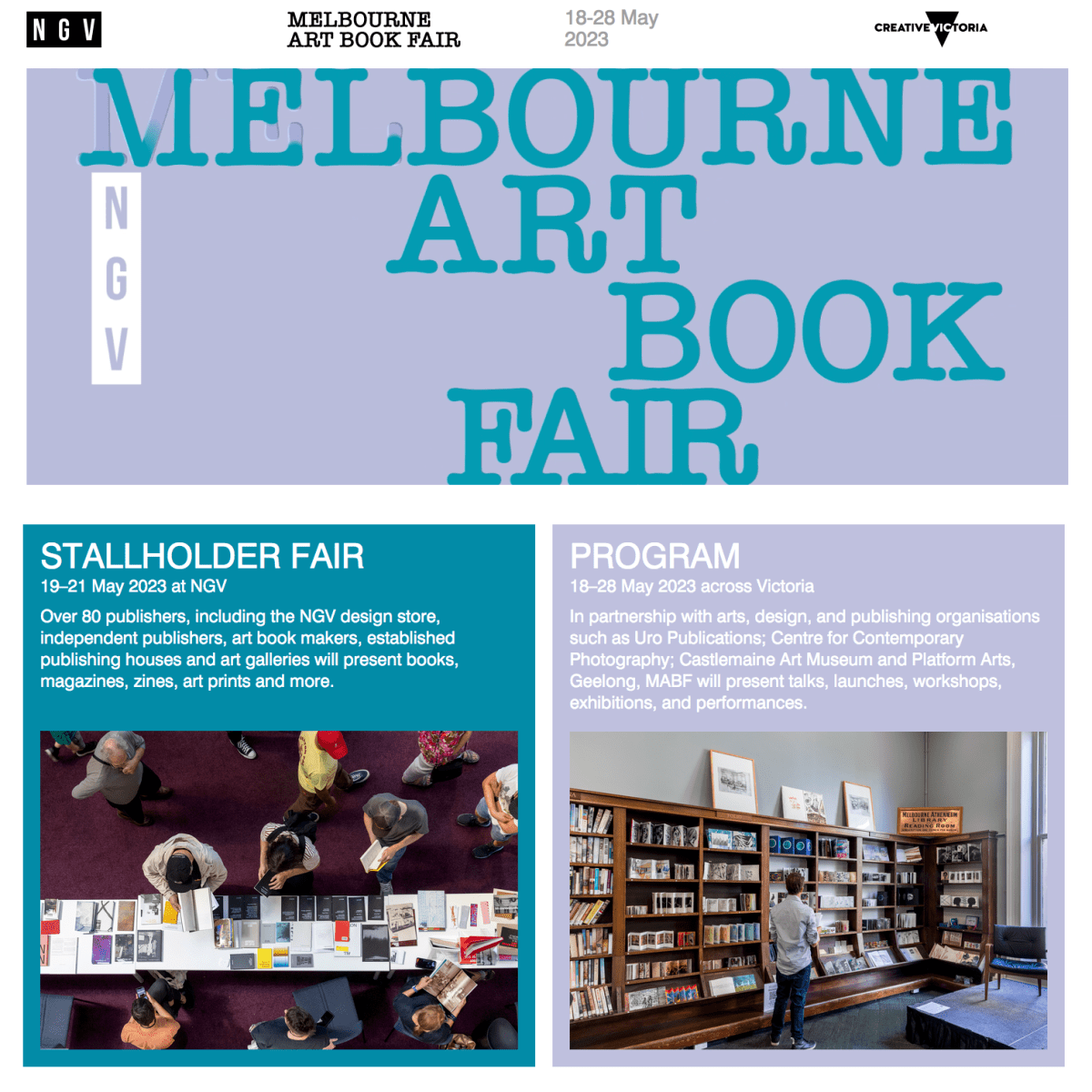 MELBOURNE ART BOOK FAIR – May 18-28 2023 – Photobooks in Australia ...